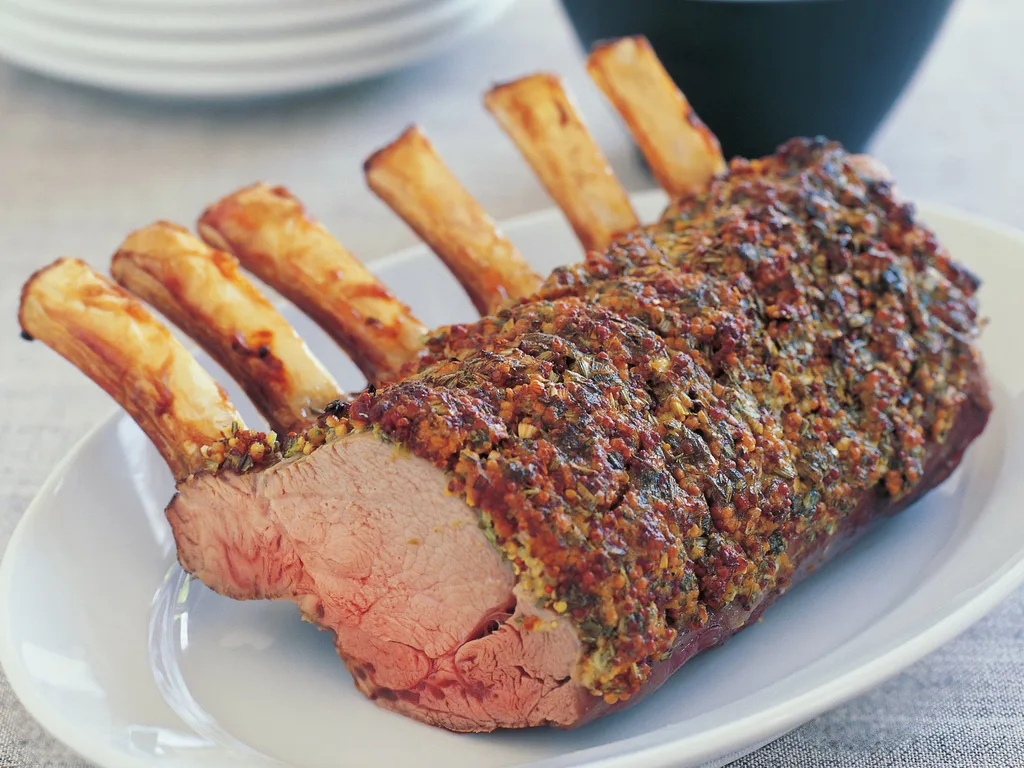 Mustard-crusted rack of veal | Women's Weekly Food