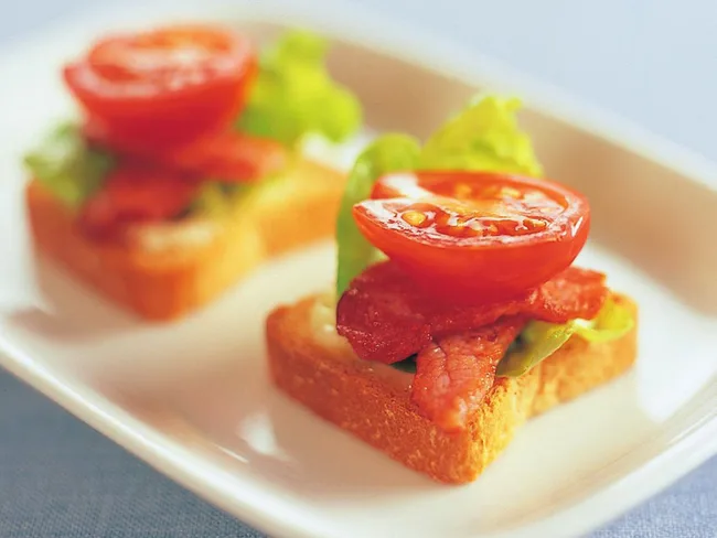 BLT on mini toasts | Women's Weekly Food