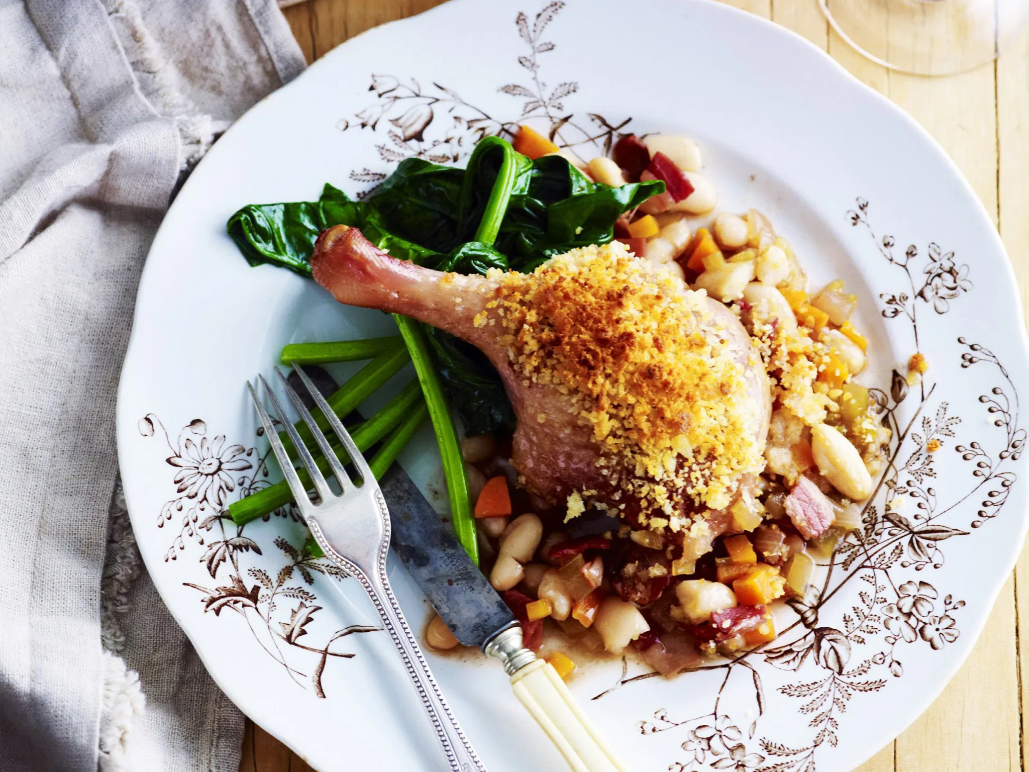 Duck Legs with Pancetta and White Beans