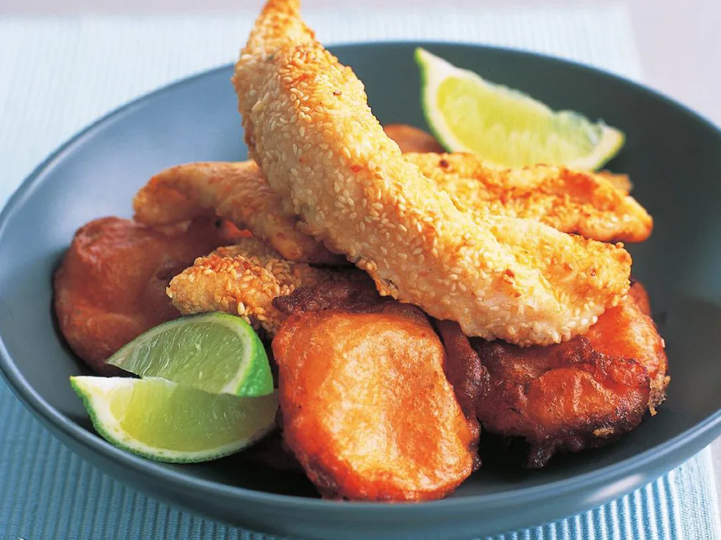 Beer-Battered John Dory Fillets with Kumara Chips