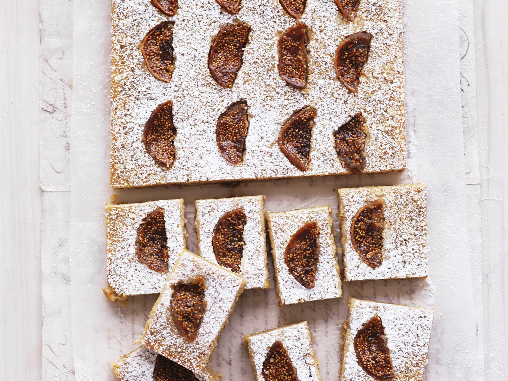 Fig and walnut friand slice | Women's Weekly Food