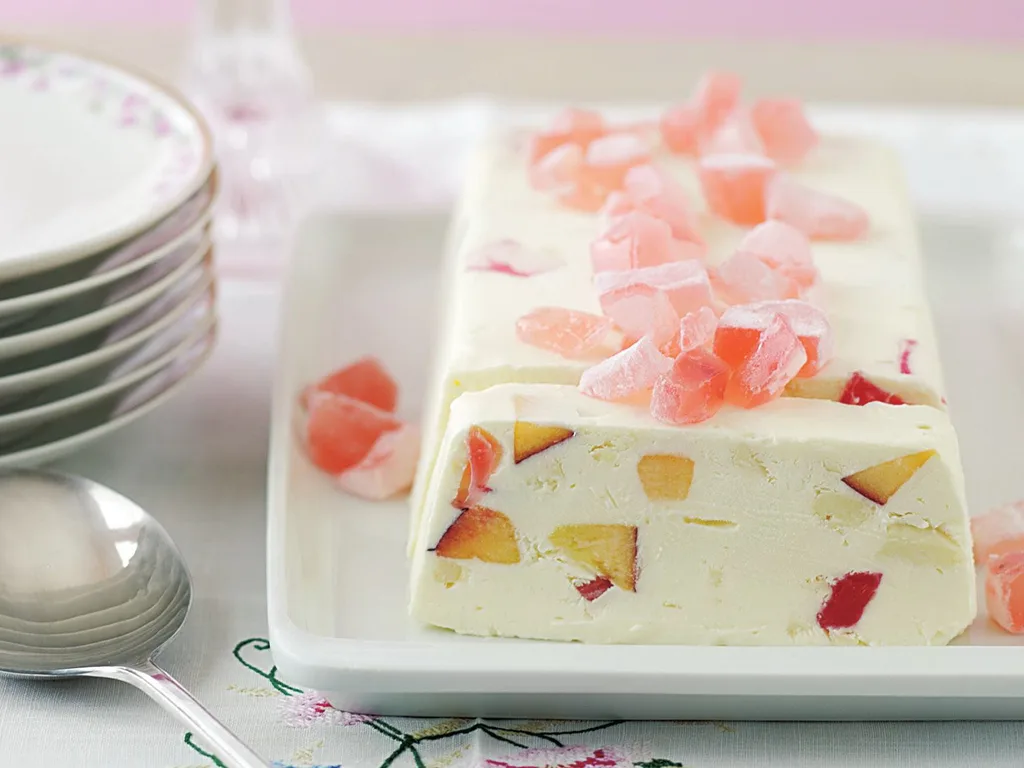 Frozen Nectarine and Turkish Delight Parfait