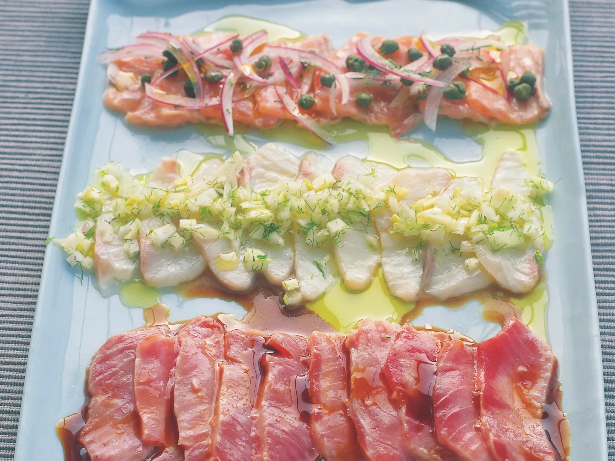 Tuna, kingfish and salmon carpaccio | Women's Weekly Food