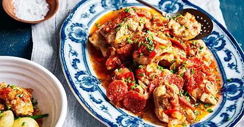 Slow-Cooker Italian Chicken with Tomatoes and Pepperoni