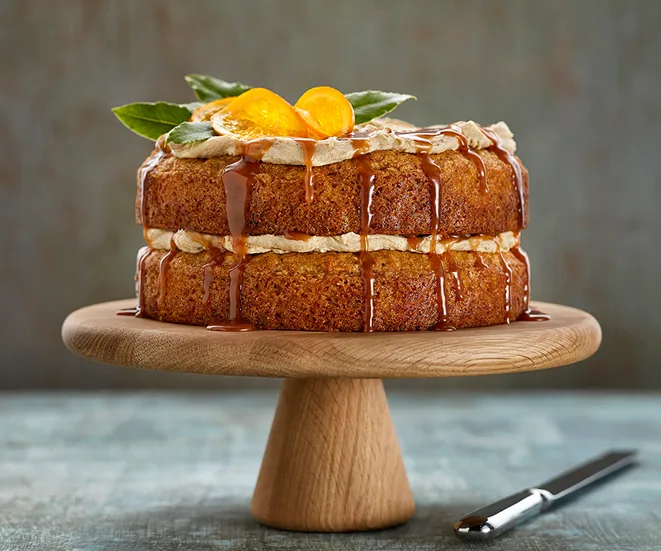 Feather Sponge Cake with Passionfruit Icing