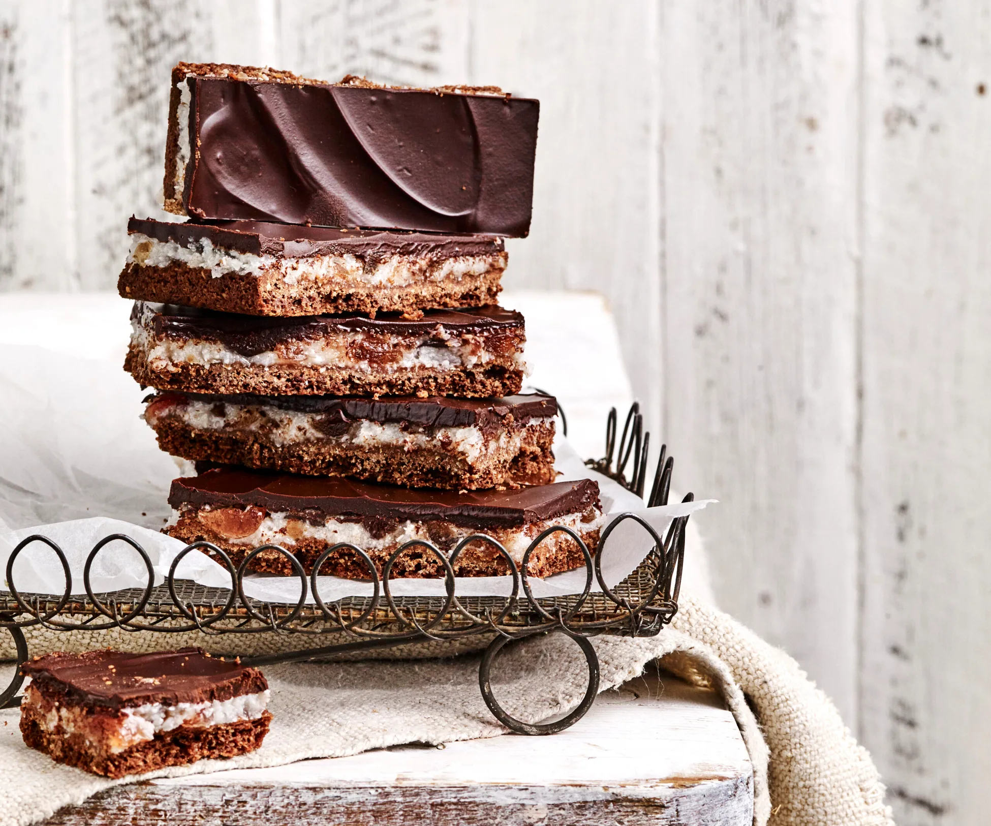 Choc-cherry coconut slice | Women's Weekly Food