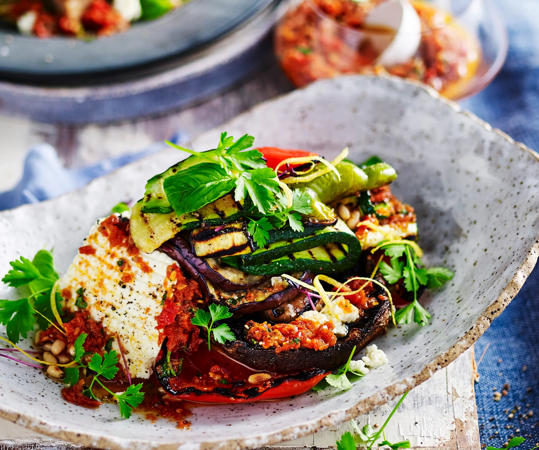 Grilled vegetable and ricotta stack | Women's Weekly Food