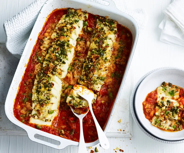 5 ingredient hasselback haloumi bake | Women's Weekly Food