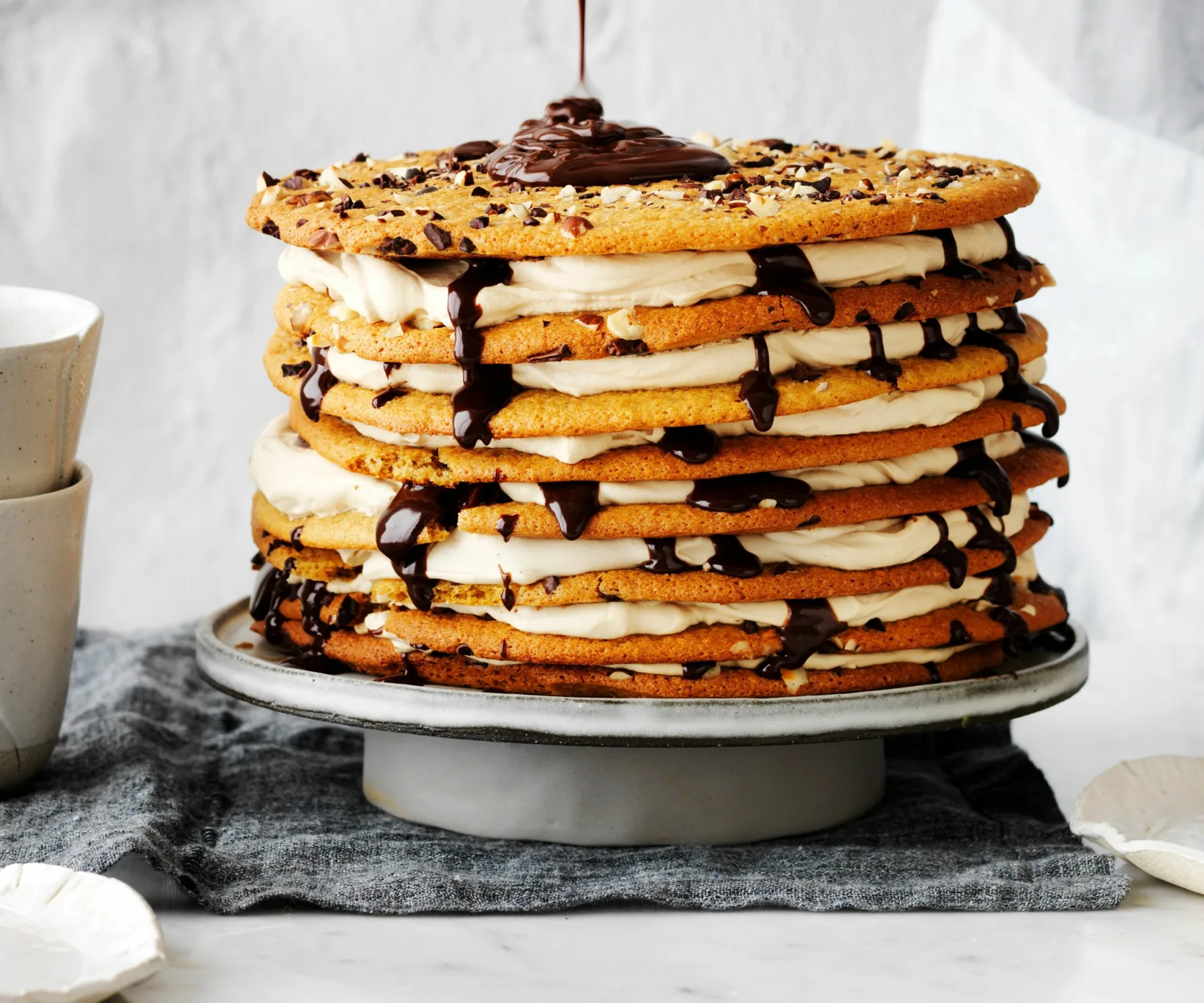 8-layer choc-hazelnut biscuit cake | Women's Weekly Food