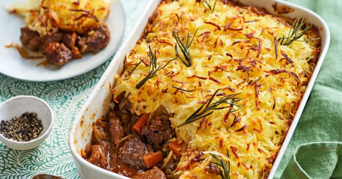Slow-cooked lamb pie with potato rosti | Women's Weekly Food