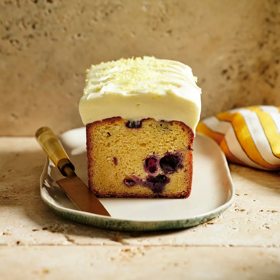 Lemon blueberry loaf cake with mascarpone icing | Women's Weekly Food
