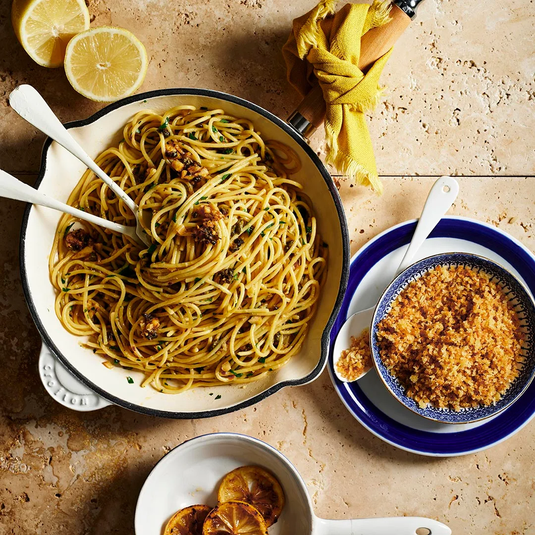 Lemon pasta with chilli & crispy crumbs | Women's Weekly Food