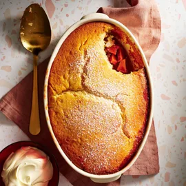 Feather Sponge Cake with Passionfruit Icing