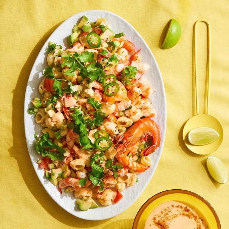 This Prawn Pasta Salad Recipe is a Quick & Easy Summer Fave