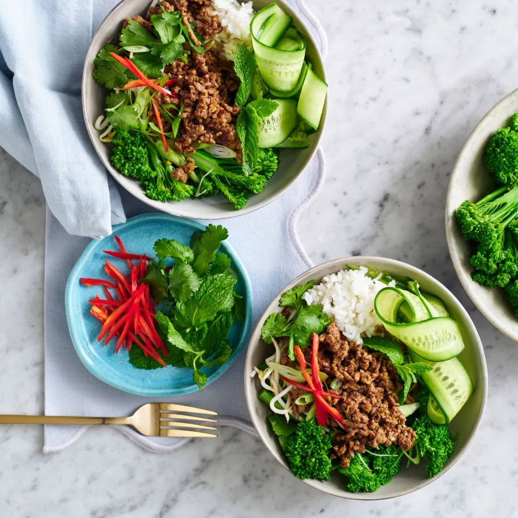 Thai-style beef rice bowl | Women's Weekly Food