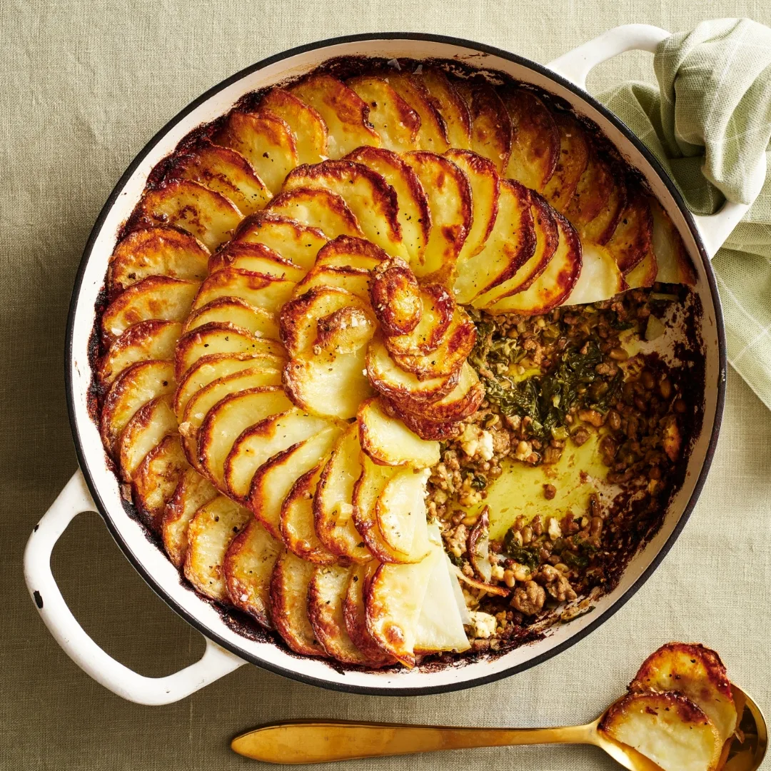 Lamb mince, silverbeet & potato pie | Women's Weekly Food