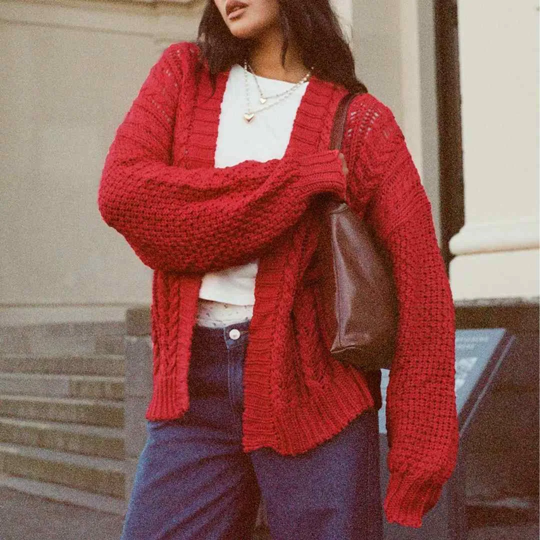 These Red Cardigans Will Brighten Up Your Winter Wardrobe | marie claire