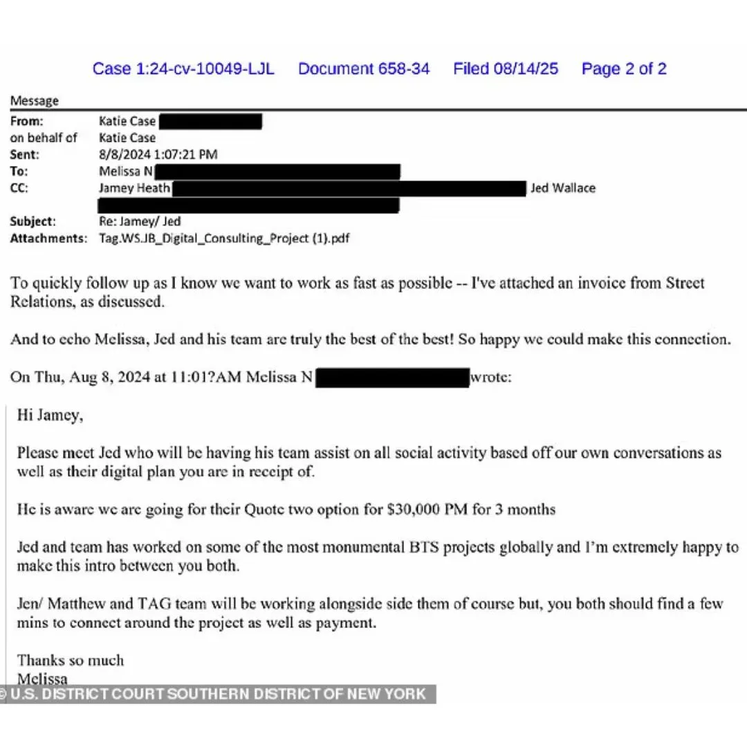 Unsealed Texts Revealed In Justin Baldoni, Blake Lively Case