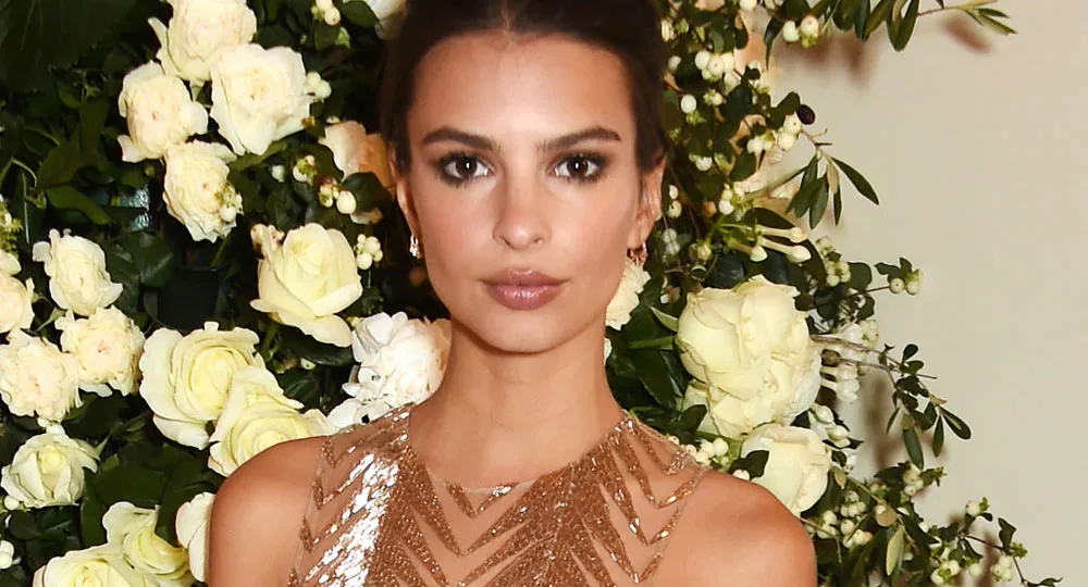 Emily Ratajkowski In Gold Gown At Annabel's in London