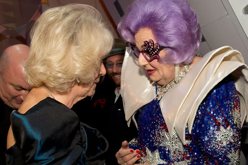 Dame Edna 2013 Royal Variety Performance Clip With King Charles Goes ...