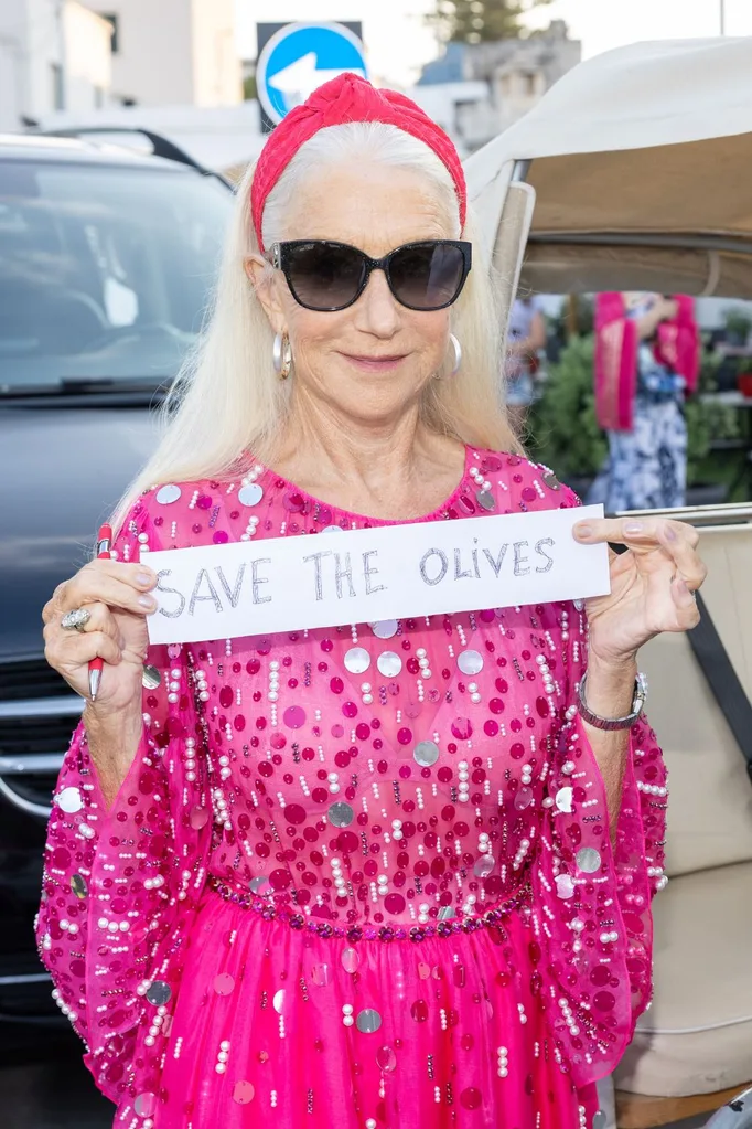 Dame Helen Mirren Wore Hot Pink To Italian Film Festival