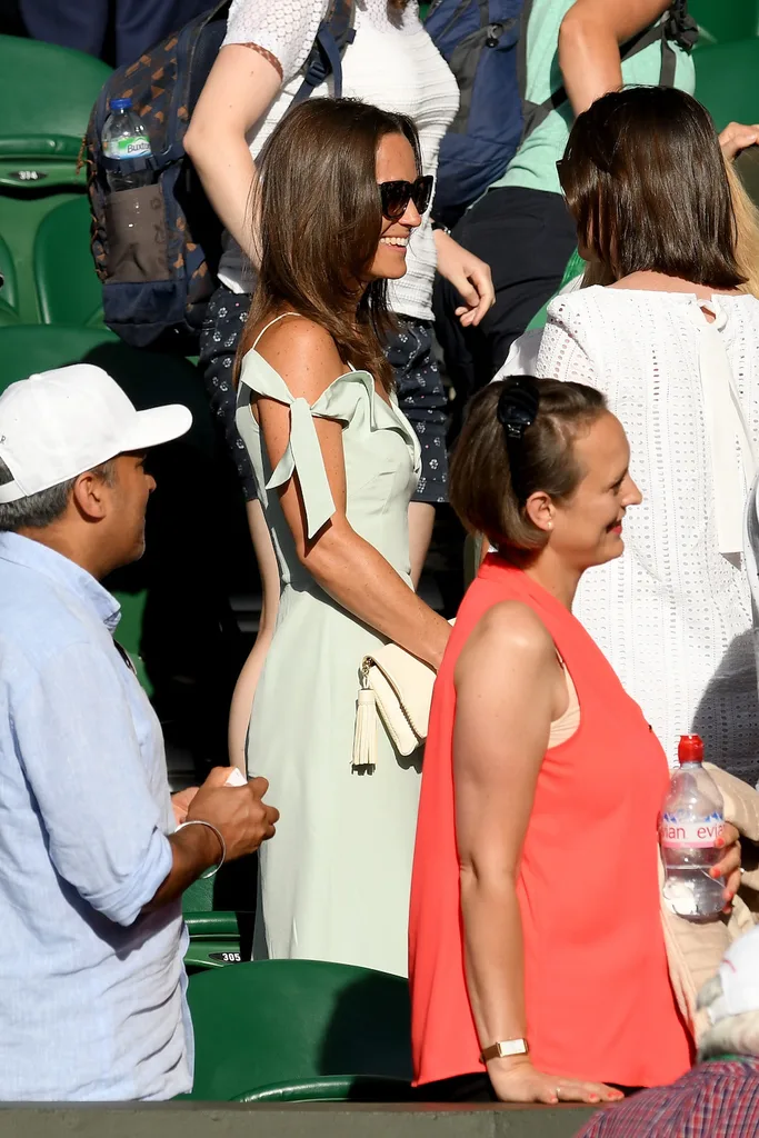 Pippa Middleton stuns at Wimbledon in mint green British designer dress