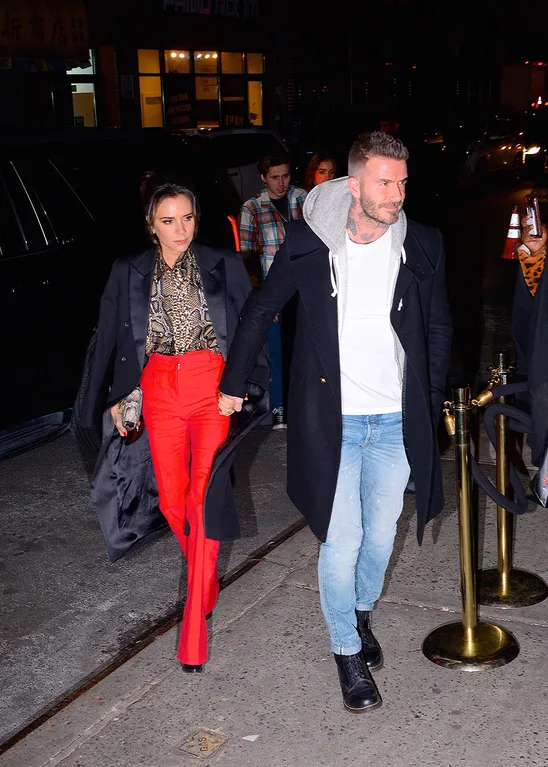 Victoria Beckham, David Beckham, Brooklyn Beckham and Hana Cross Do ...