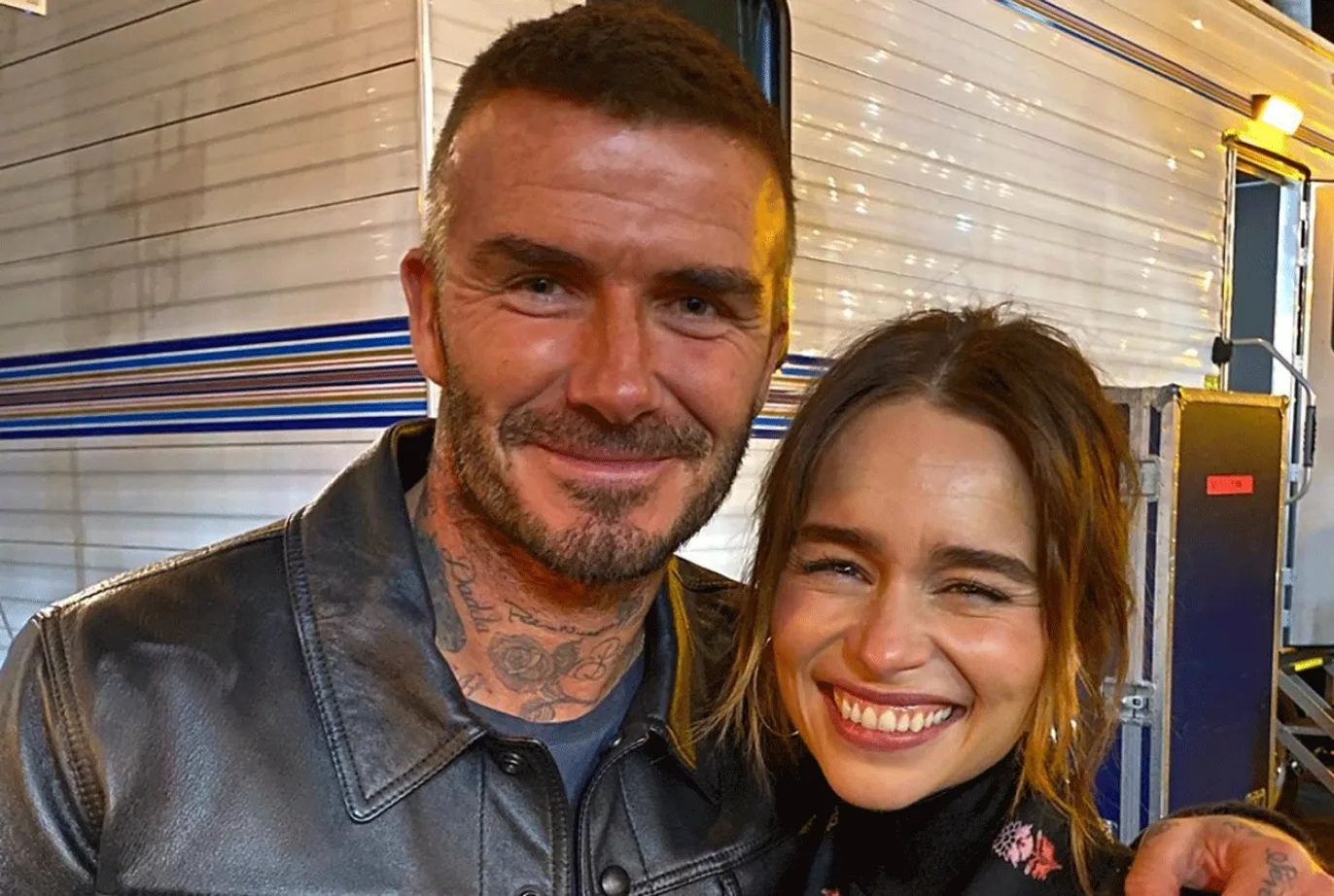 David Beckham Just Met Emilia Clarke At A Fleetwood Mac Concert