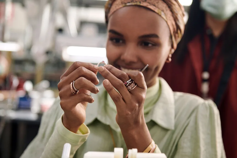 Celebrating The Pandora Charm Bracelet's 20th Anniversary with Halima Aden