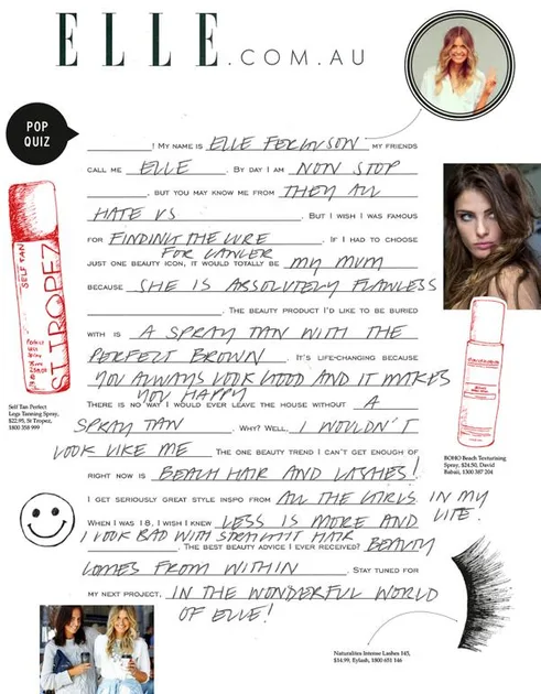 Pop Quiz: Elle Ferguson on Beauty Trends and Tips | ELLE