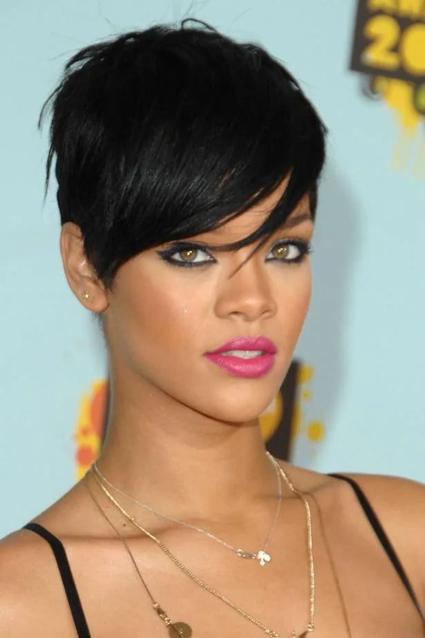 rihanna pixie cut pink