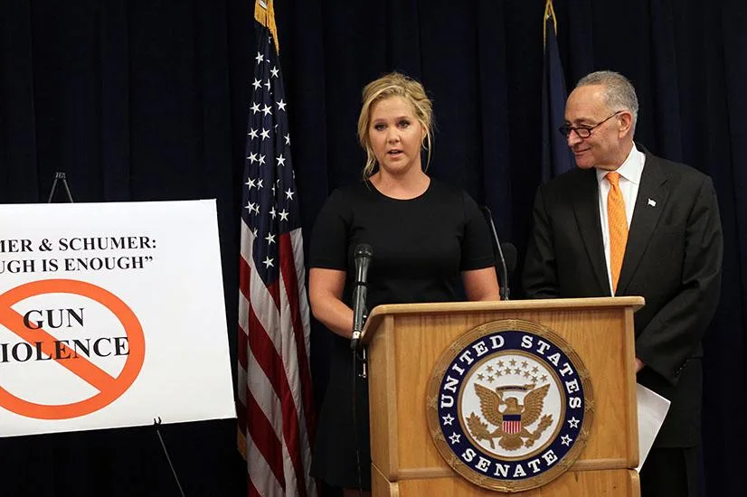 Amy Schumer & Chuck Schumer Tackle Gun Reform | ELLE