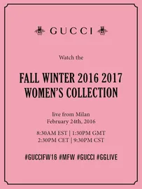 Watch The Gucci AW16 Show Live On Our Livestream