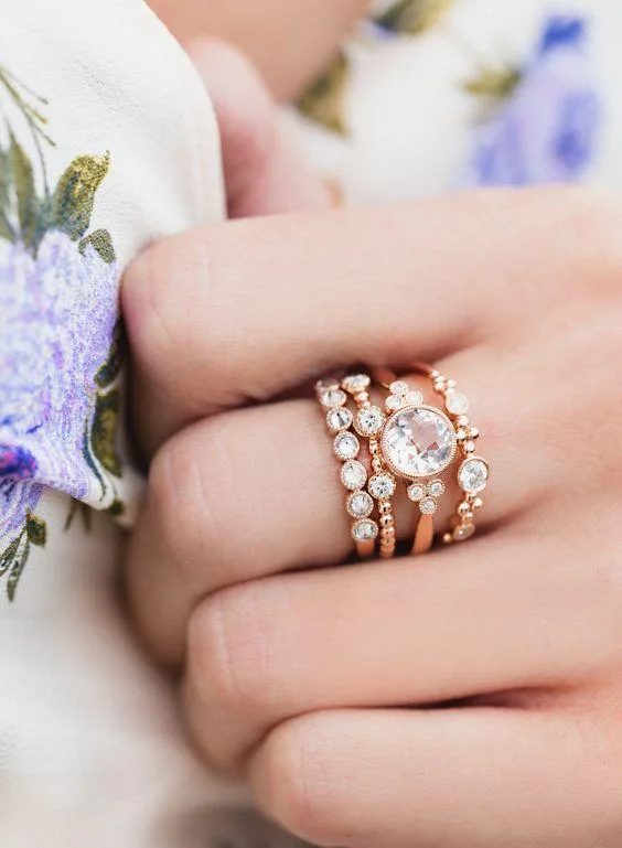 Wedding Ring Stack Inspiration From Pinterest | ELLE