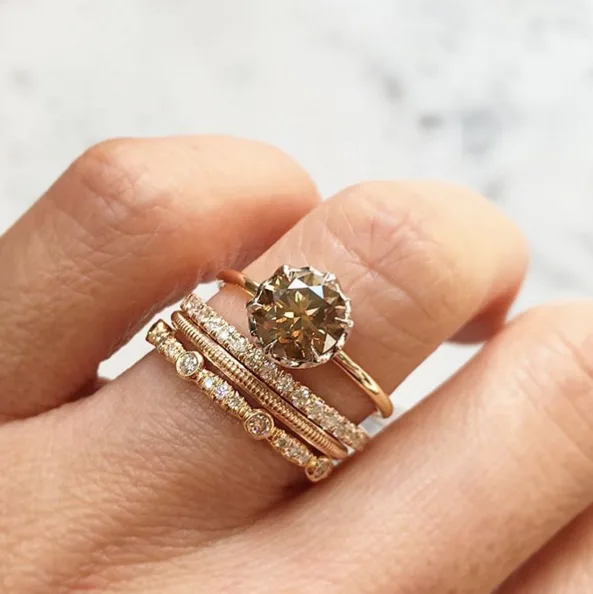 Wedding Ring Stack Inspiration From Pinterest | ELLE