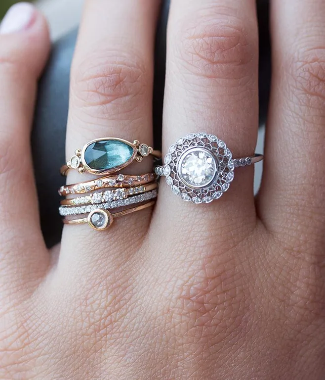 Wedding Ring Stack Inspiration From Pinterest | ELLE