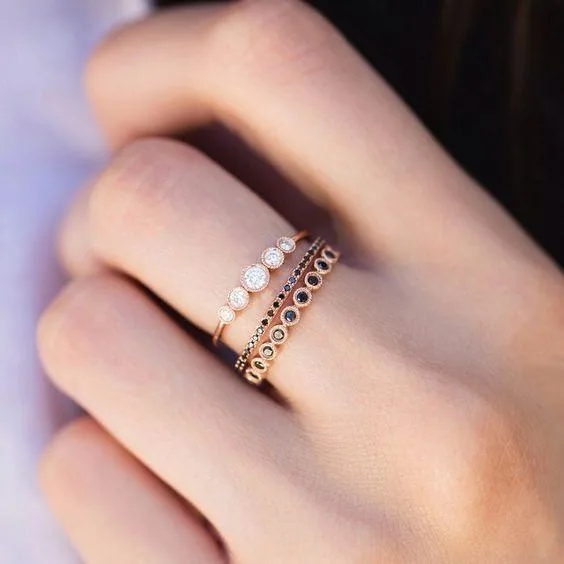 Wedding Ring Stack Inspiration From Pinterest | ELLE