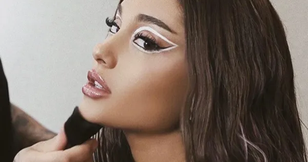 Ariana Grande Rain On Me Makeup White Eyeliner