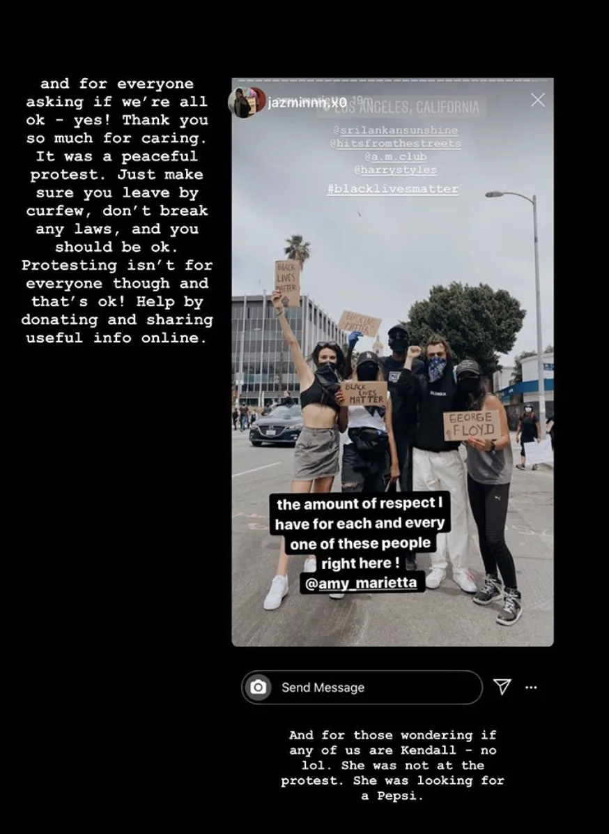 Kendall Jenner posts statement on protests, Pepsi ad | ELLE