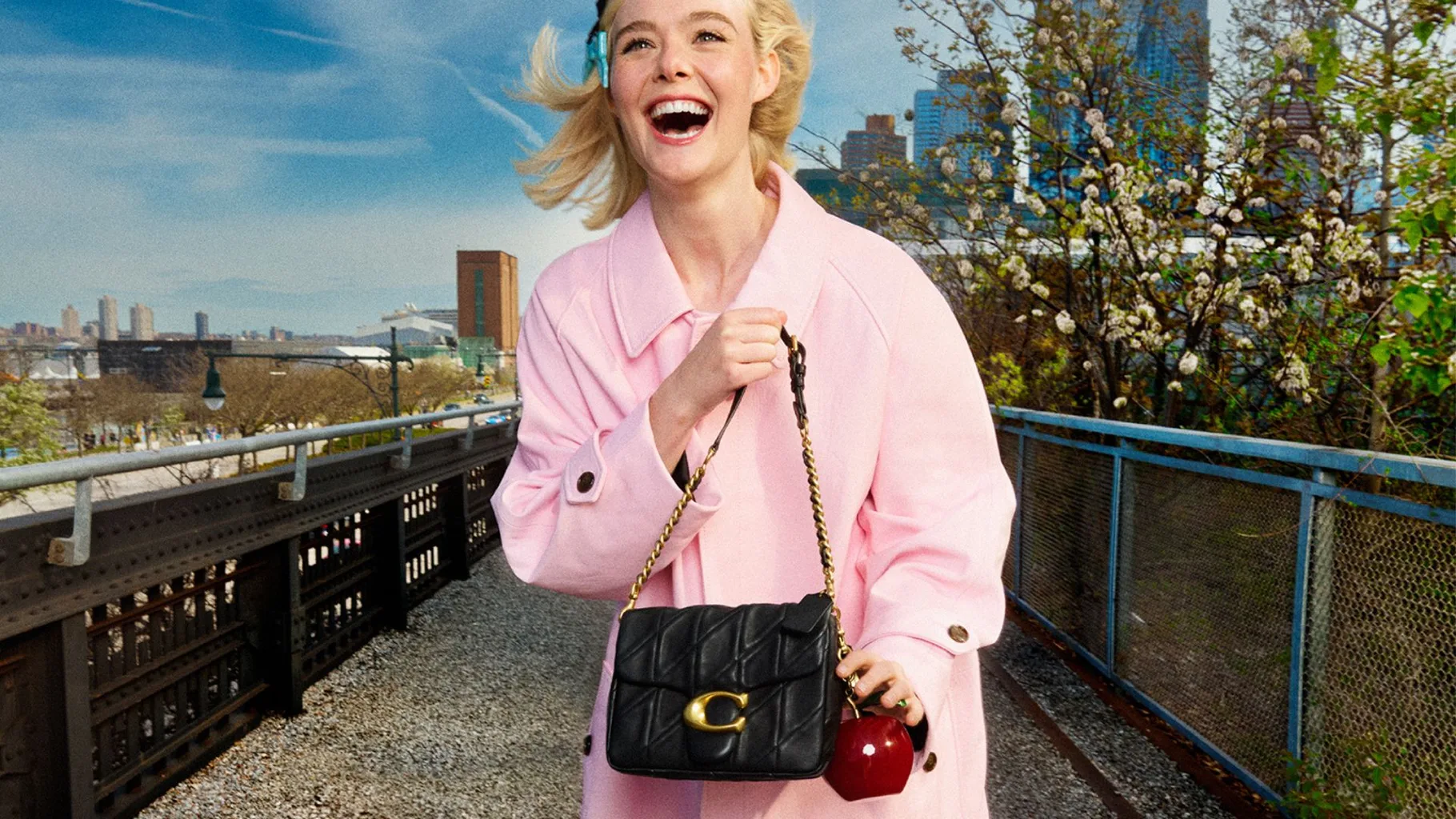 Elle Fanning Gets Giddy For Coach's Fall 2024 Campaign