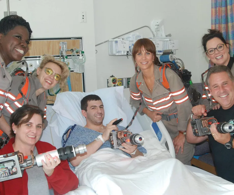 Ghostbusters cast visit children’s hospital