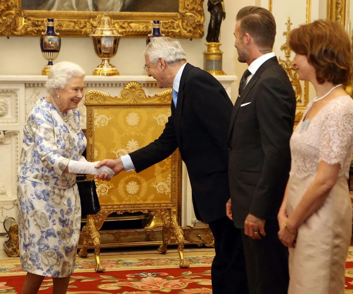 Harper Beckham excited as David Beckham meets the Queen