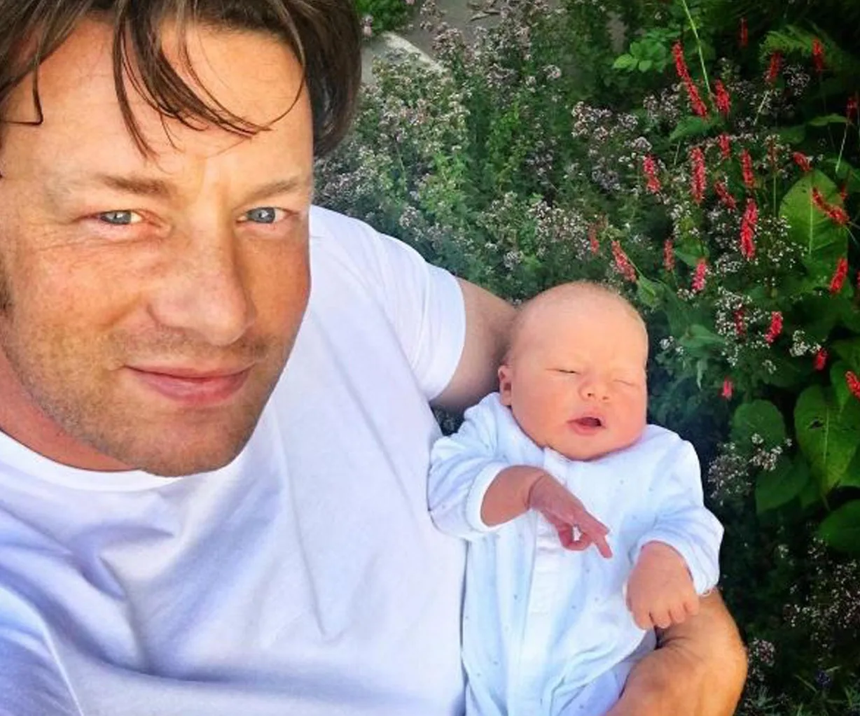Jamie Oliver’s first daddy and baby day out