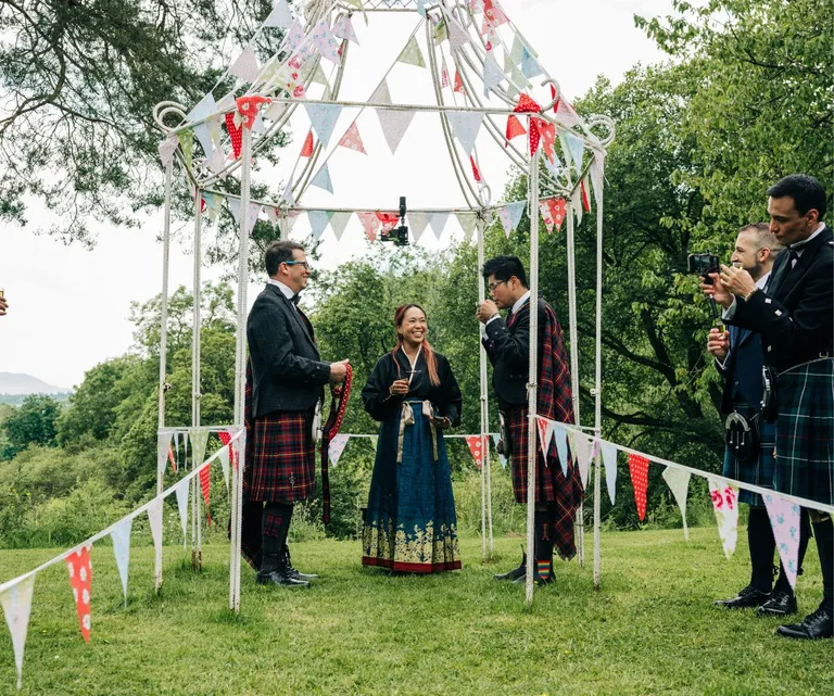 Once, twice, three times a groom! Gogglebox star Tim Lai ties the knot ...