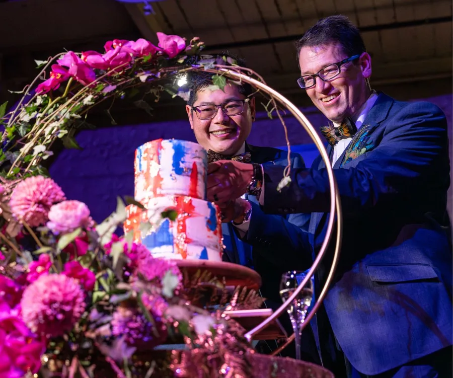 Once, twice, three times a groom! Gogglebox star Tim Lai ties the knot ...