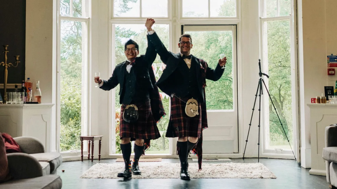 Once, twice, three times a groom! Gogglebox star Tim Lai ties the knot ...