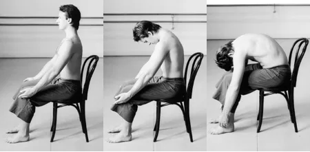 Spinal roll down sitting on chair