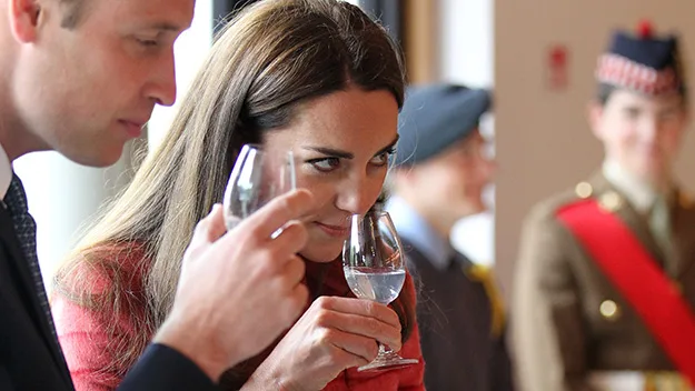 Prince William and Kate Middleton whisky-tasting