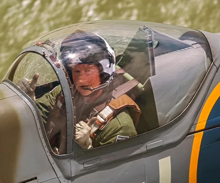 Royal 'Heir' Force: Prince Harry's spitfire flight