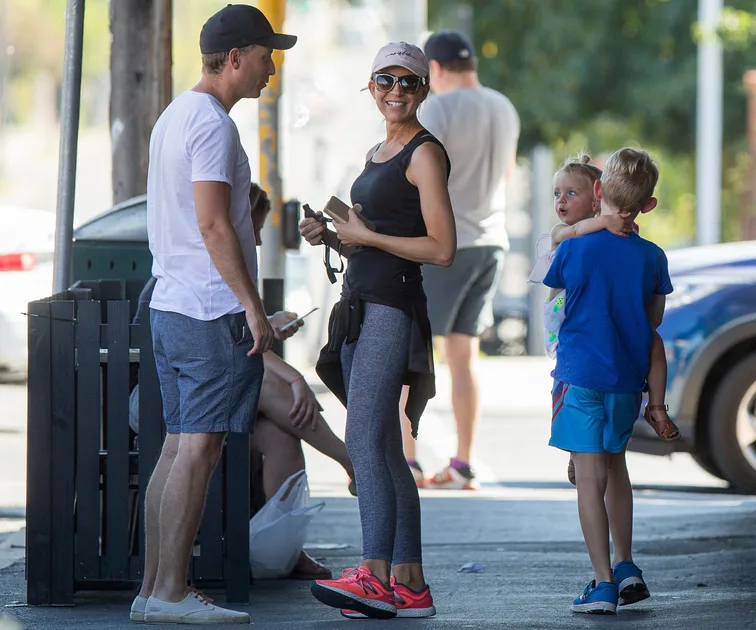 Carrie Bickmore and Chris Walker with Evie and Oliver